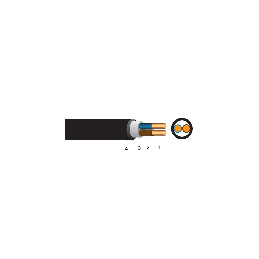 Kabl PP00 NYY (E-YY) 2×1.5mm² - Elektro Vrbnik